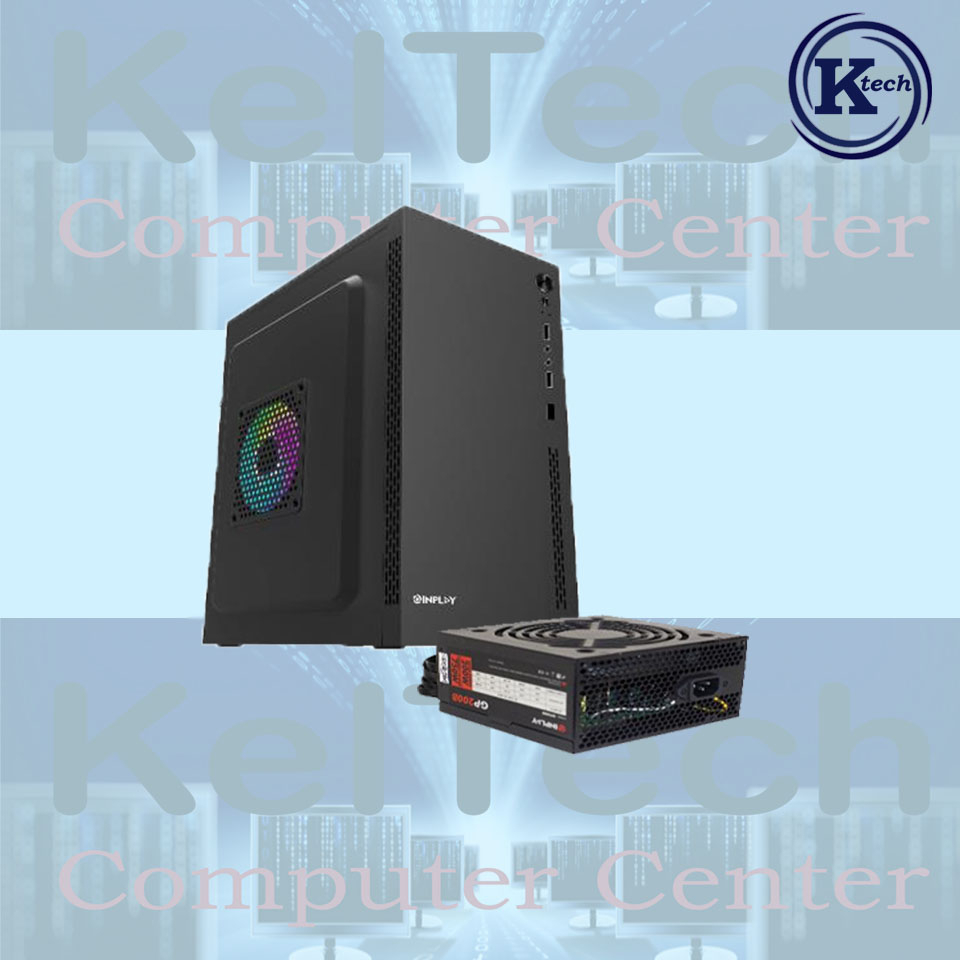 INPLAY PC Case Computer Desktop Case with Pre-Installed GS200BK PSU 2 ...