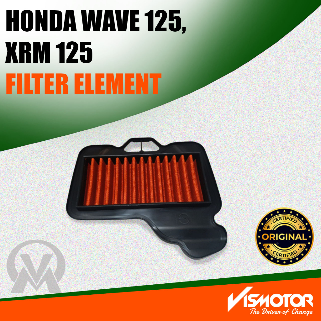 Original Honda Wave 125, XRM 125 Air Filter Element Rad Motorcycle ...