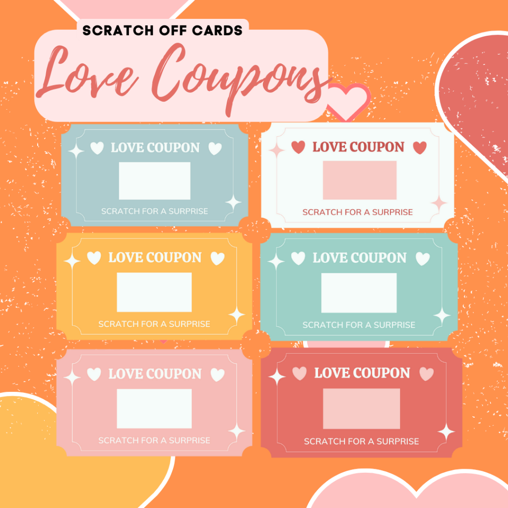 Love Coupons Scratch Off Cards Pastel | Shopee Philippines