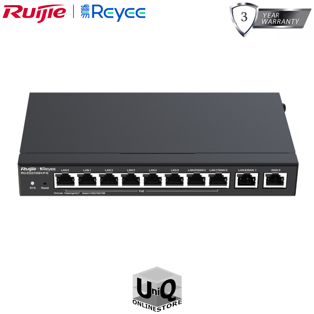 Ruijie Reyee10-Port High Performance Cloud Managed PoE Office Router RG-EG310GH-P-E 1.5Gbps ...