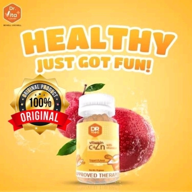 100% ORIGINAL DR. VITA VITAMIN C+ZN FOR KIDS(30 GUMMIES) | Shopee Philippines