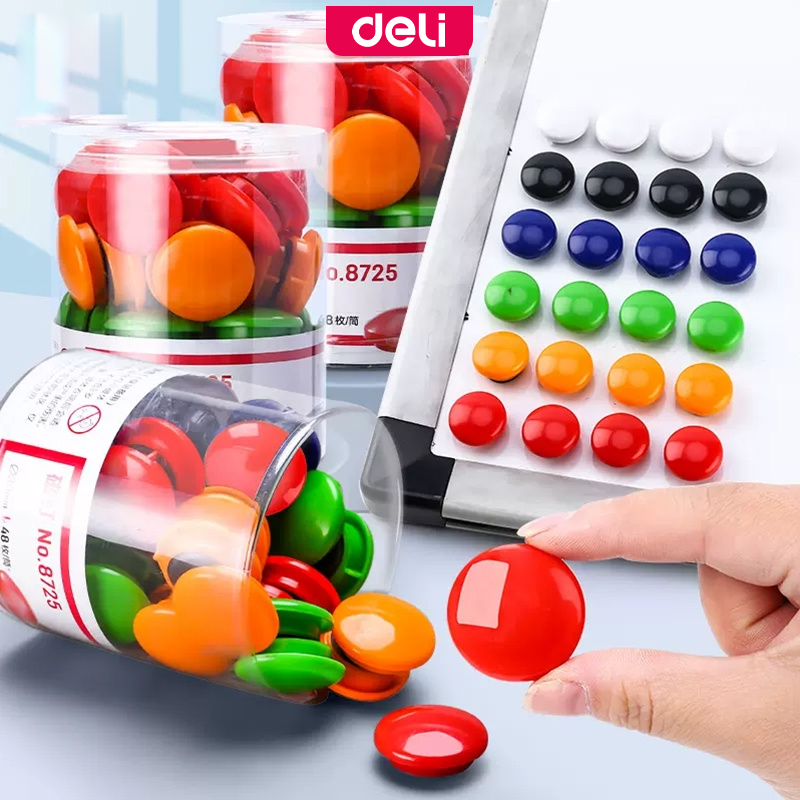 Deli 12Pcs/Set Magnet 15mm Assorted Colors E7823 | Shopee Philippines