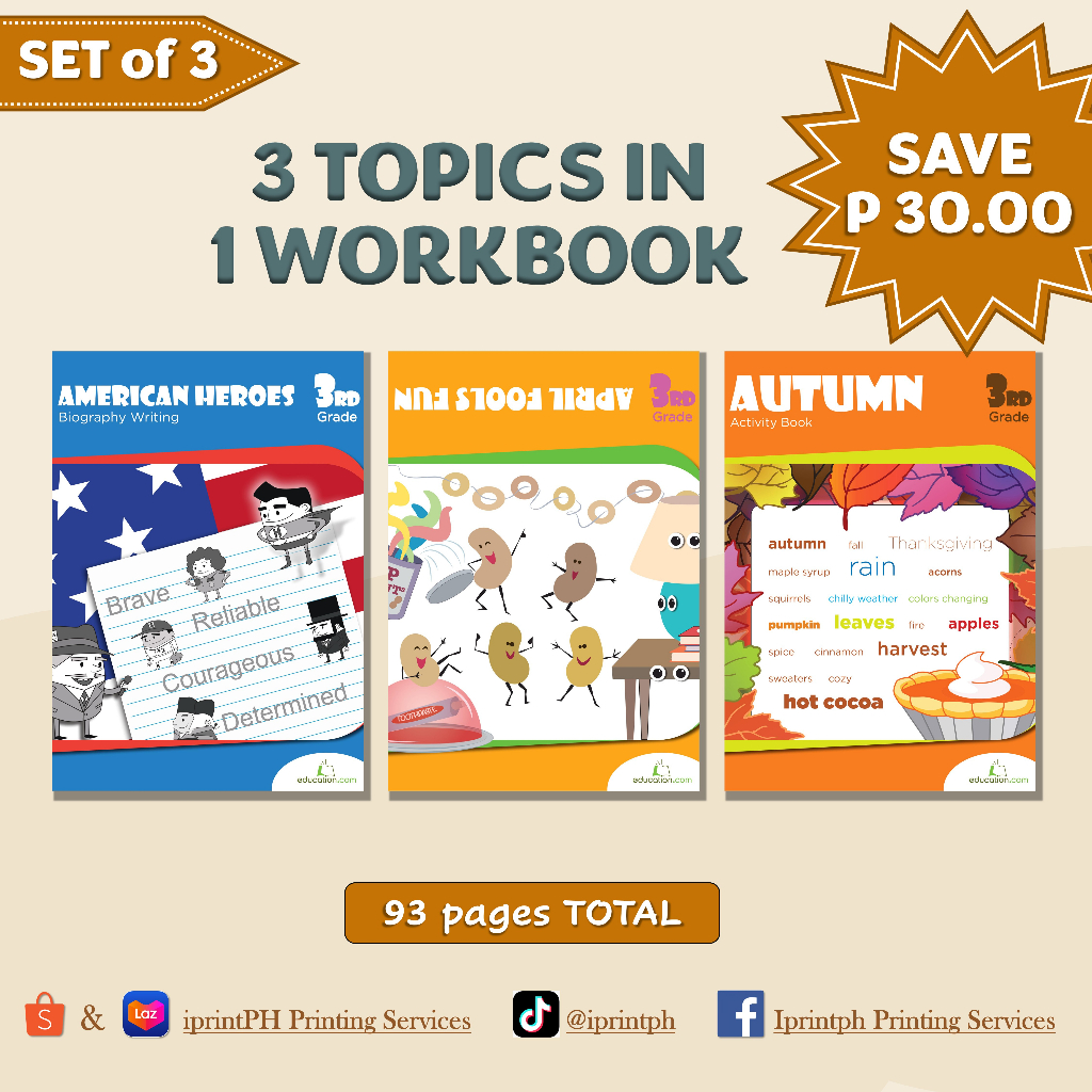 GRADE 3 READING & WRITING (Worksheets / Workbooks) | Shopee Philippines