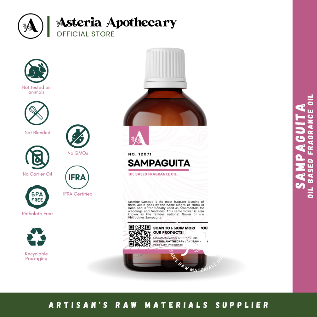 Sampaguita Fragrance Oil (30ML & 100ML) for Soap, Candles & Cosmetics ...