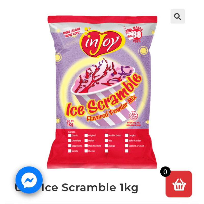 Injoy Ice Scramble Powder | Shopee Philippines