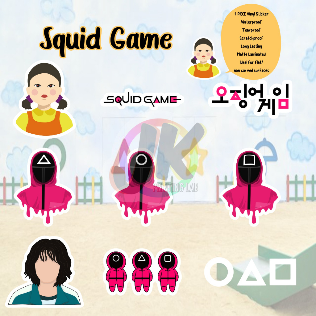 Squid Game Vinyl Stickers [1 PIECE] | Shopee Philippines