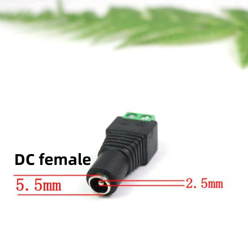 Male and female DC socket adapters CCTV camera power supply male and ...