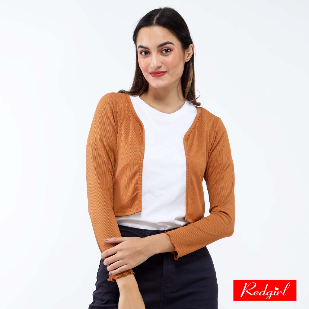 Red Girl Knitted Long Sleeves Cardigan RST10-0384 | Shopee Philippines