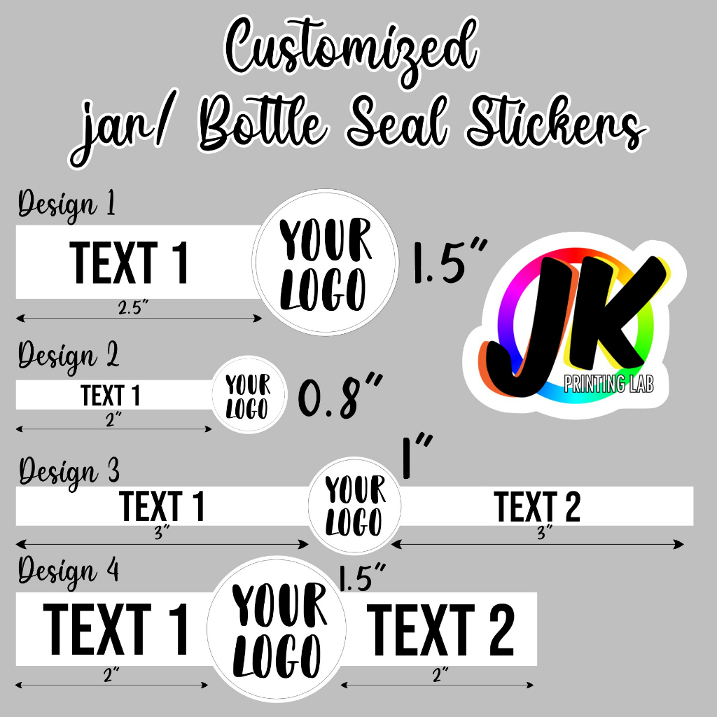 Customized Jar Bottle Seal Label Stickers / Lollipop Sticker (Per A4 ...