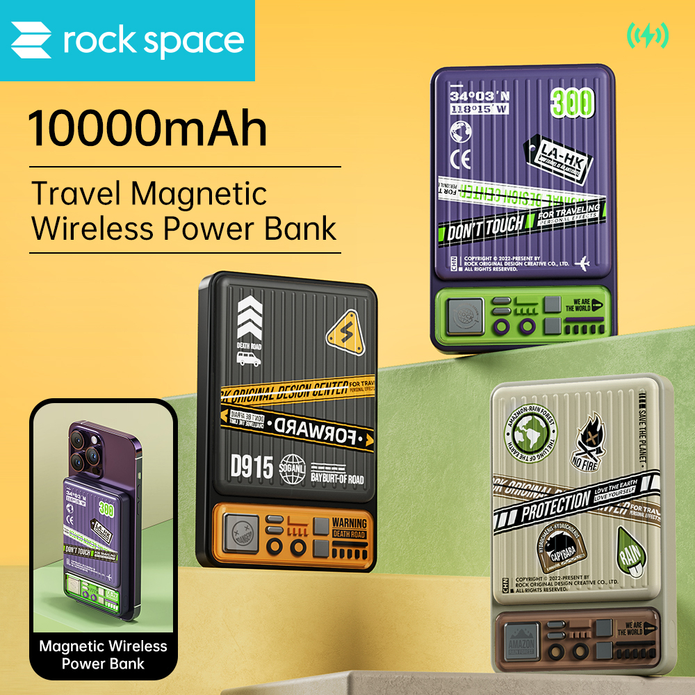 Rock Space P90 PD20W Mini Magnetic Wireless Powerbank 10000mAh Fast ...