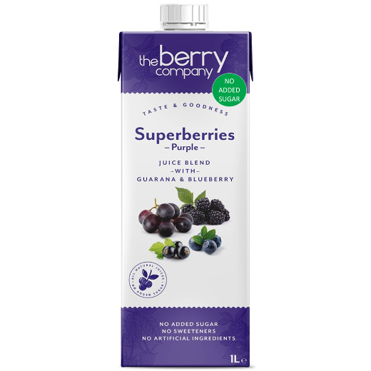 THE BERRY COMPANY No Added Sugar SUPERBERRIES PURPLE 1LT / SUGAR FREE ...