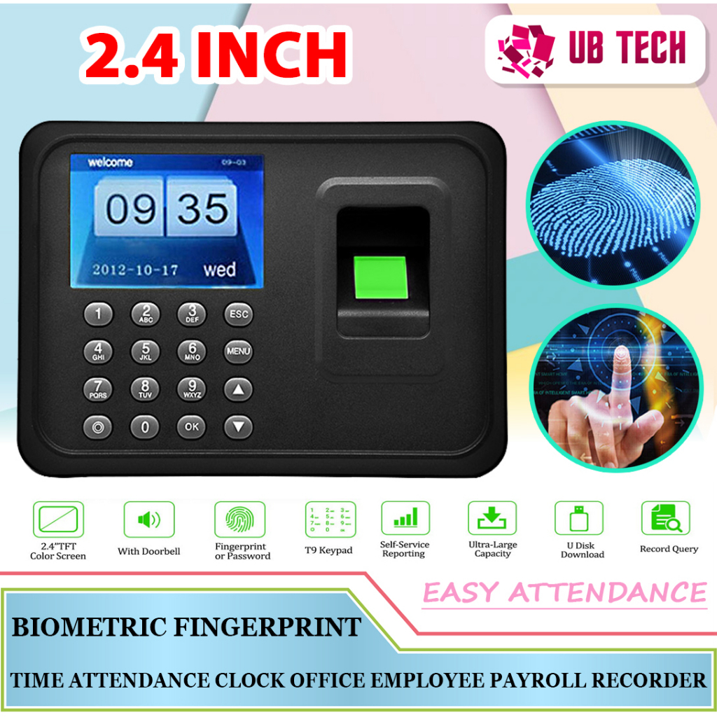 A6 Biometrics USB Biometic Office Fingerprint Attendance Check Time ...