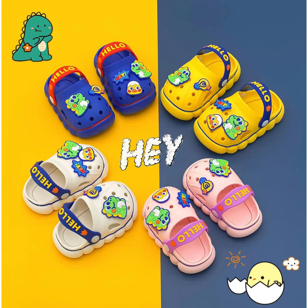 2023 New baby crocs super cute cartoon character softsole for boy and ...