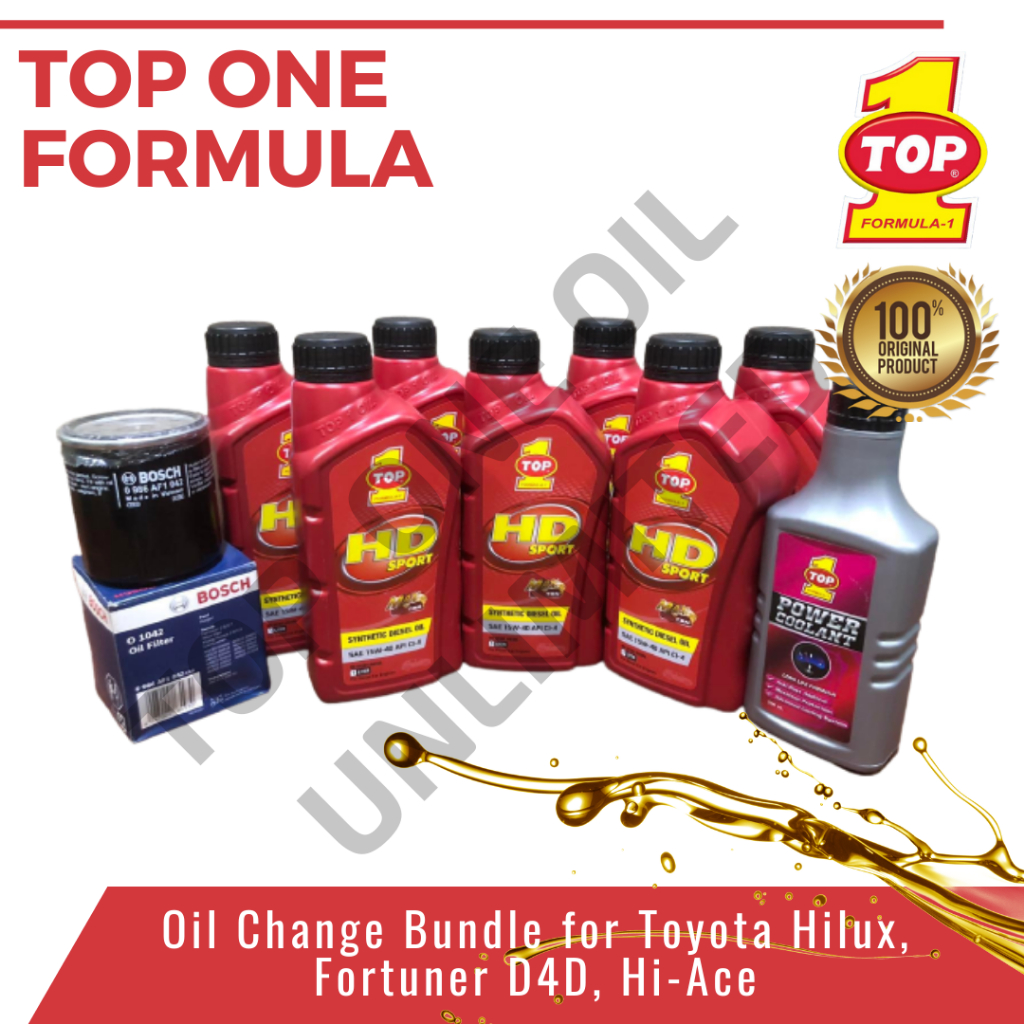 TOP 1 - 15w-40 HD Sport Oil Change Bundle for Toyota Innova, Fortuner ...