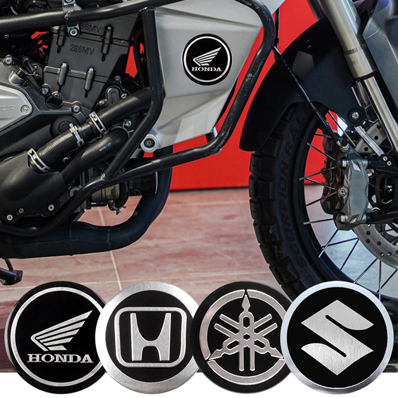 Motorcycle Sticker 3D Aluminum Alloy Logo Round Decorative Decal for ...