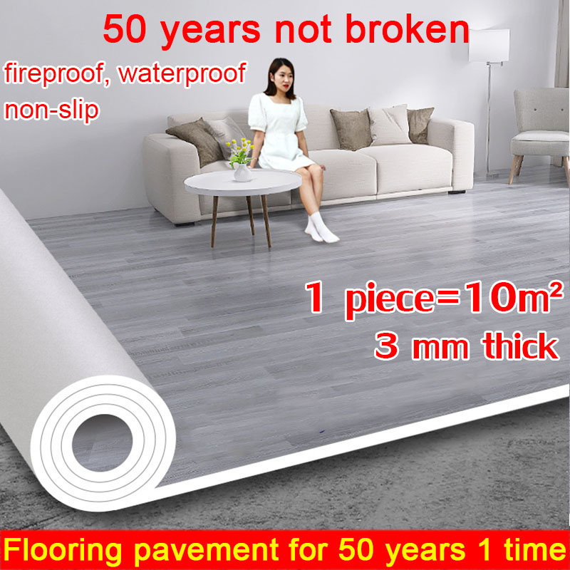 Waterproof Vinyl Floor Sticker 1sheet=10㎡ Self Adhesive PVC Flooring ...