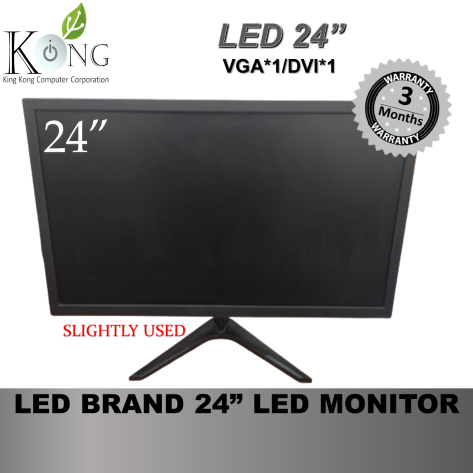 24' inch. Monitor LED Brand with Box (used) | Shopee Philippines