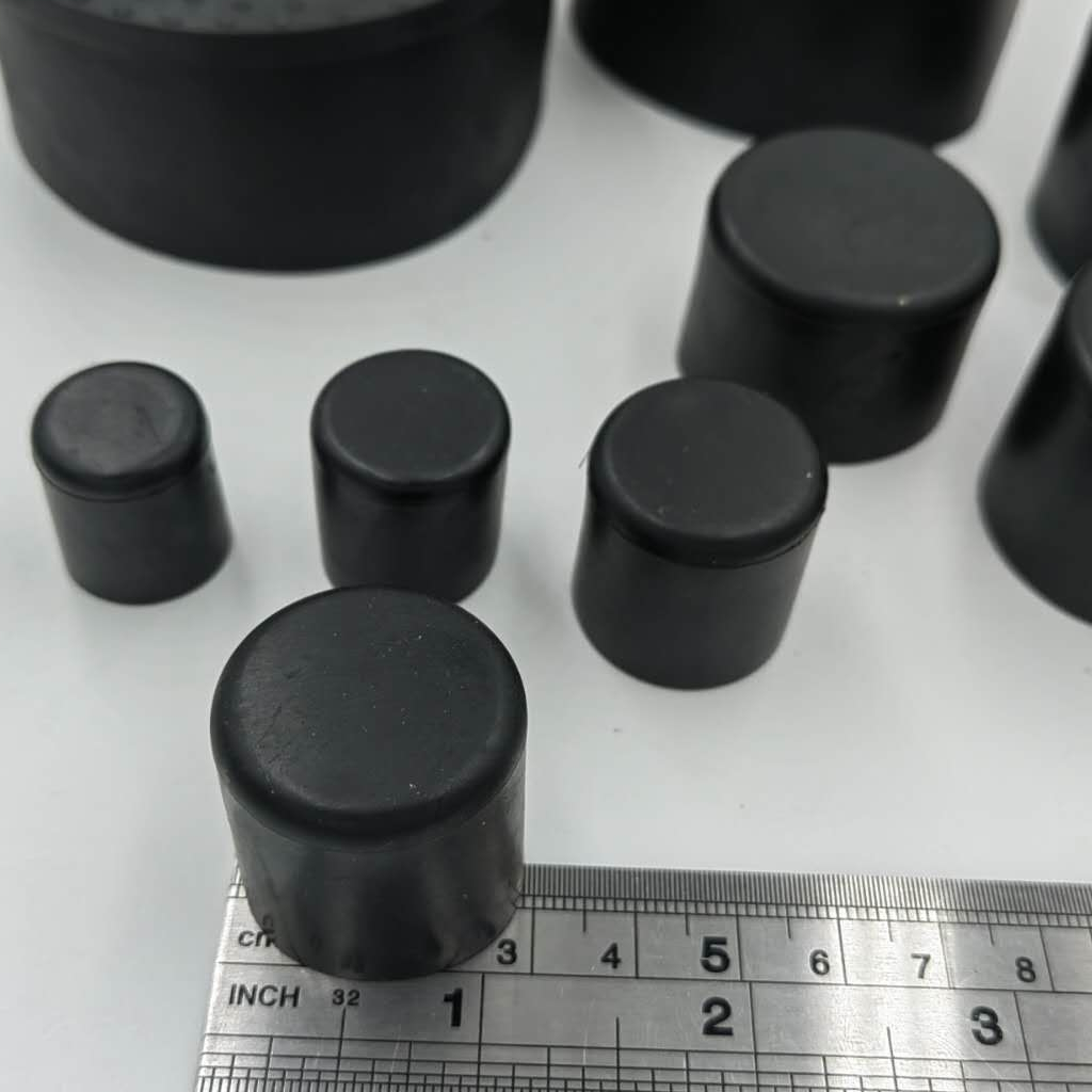 1PCS Heavy Duty Black Rubber Cover Footing Tube Insert Plastic rubber ...