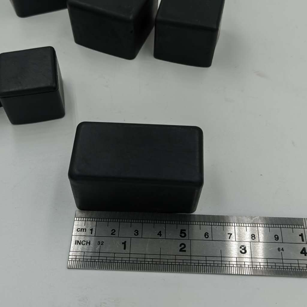 1PCS Heavy Duty Black Rubber Cover Footing Tube Insert Plastic rubber ...