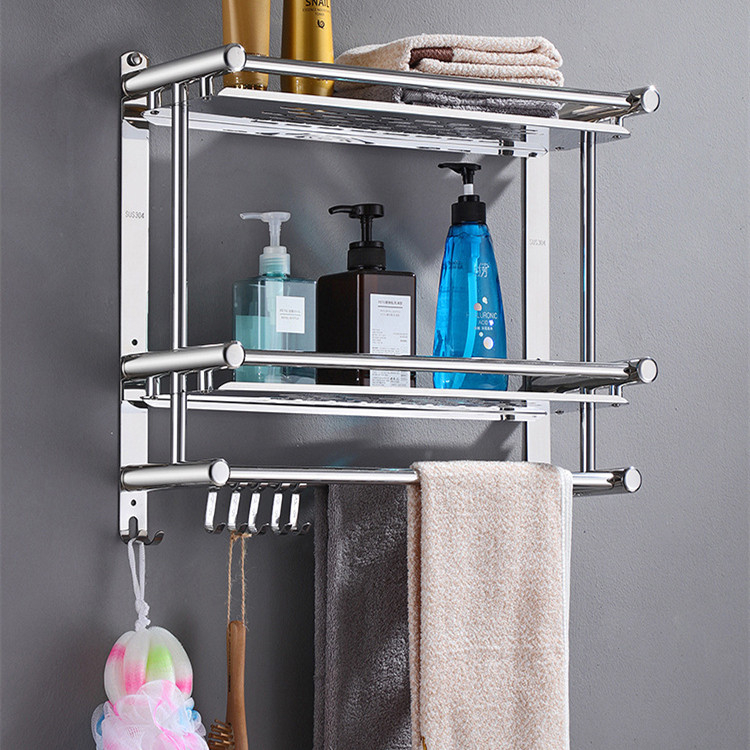 Stainless steel towel rack Bathroom shelf | Shopee Philippines