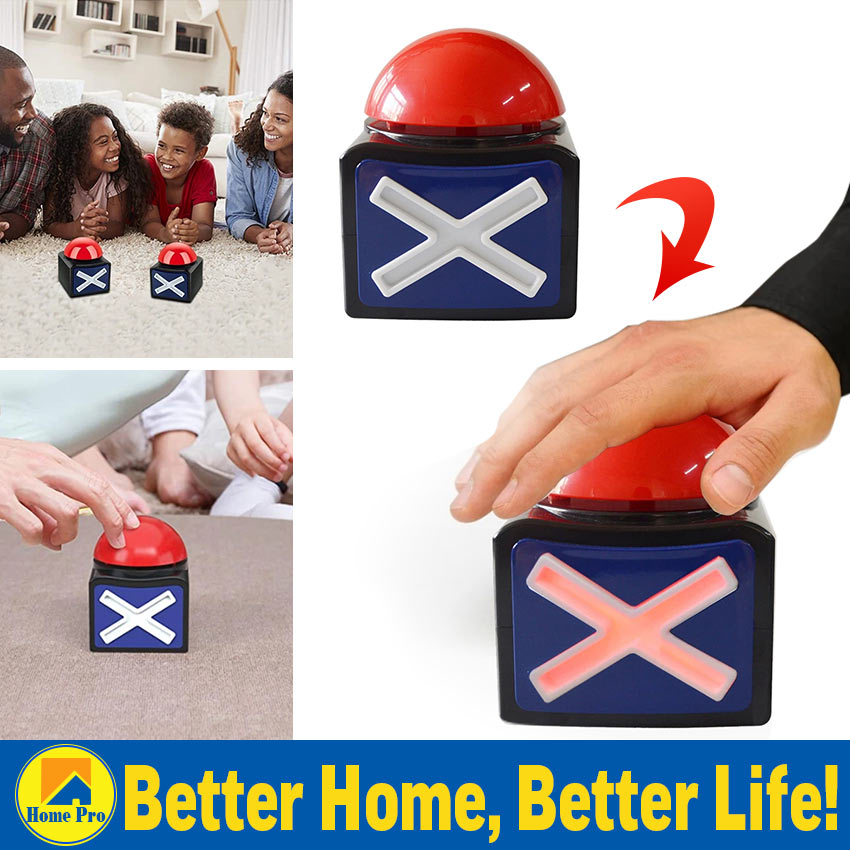 1PC Game Buzzer Alarm Sound Play Button With Light Trivia Quiz Got ...