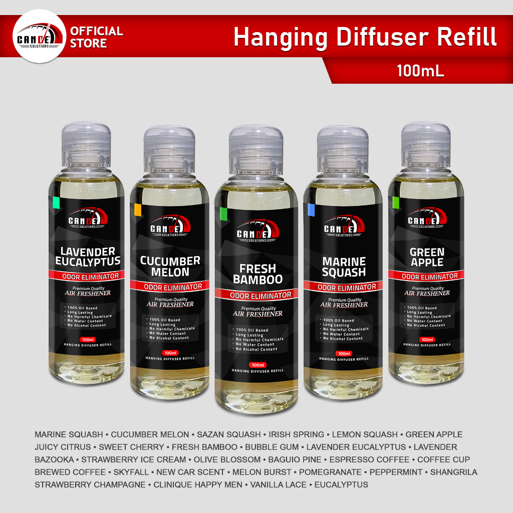 100mL Car Hanging Diffuser Refill / Car Air Freshener Refill (100% Oil ...