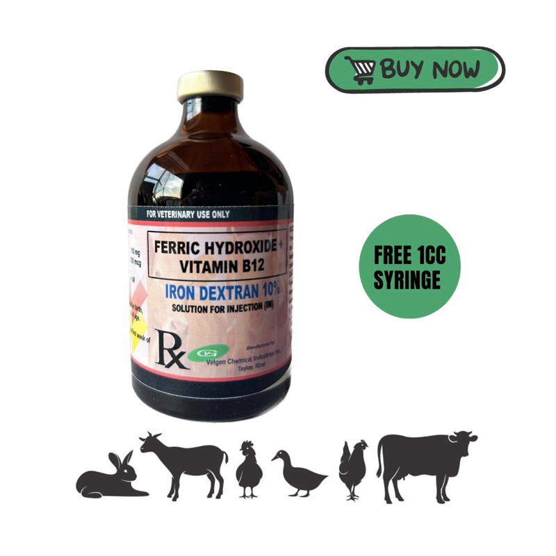 IRON DEXTRAN 10% FOR ANIMALS 100ML | VETGEN VETERINARY PRODUCTS ...