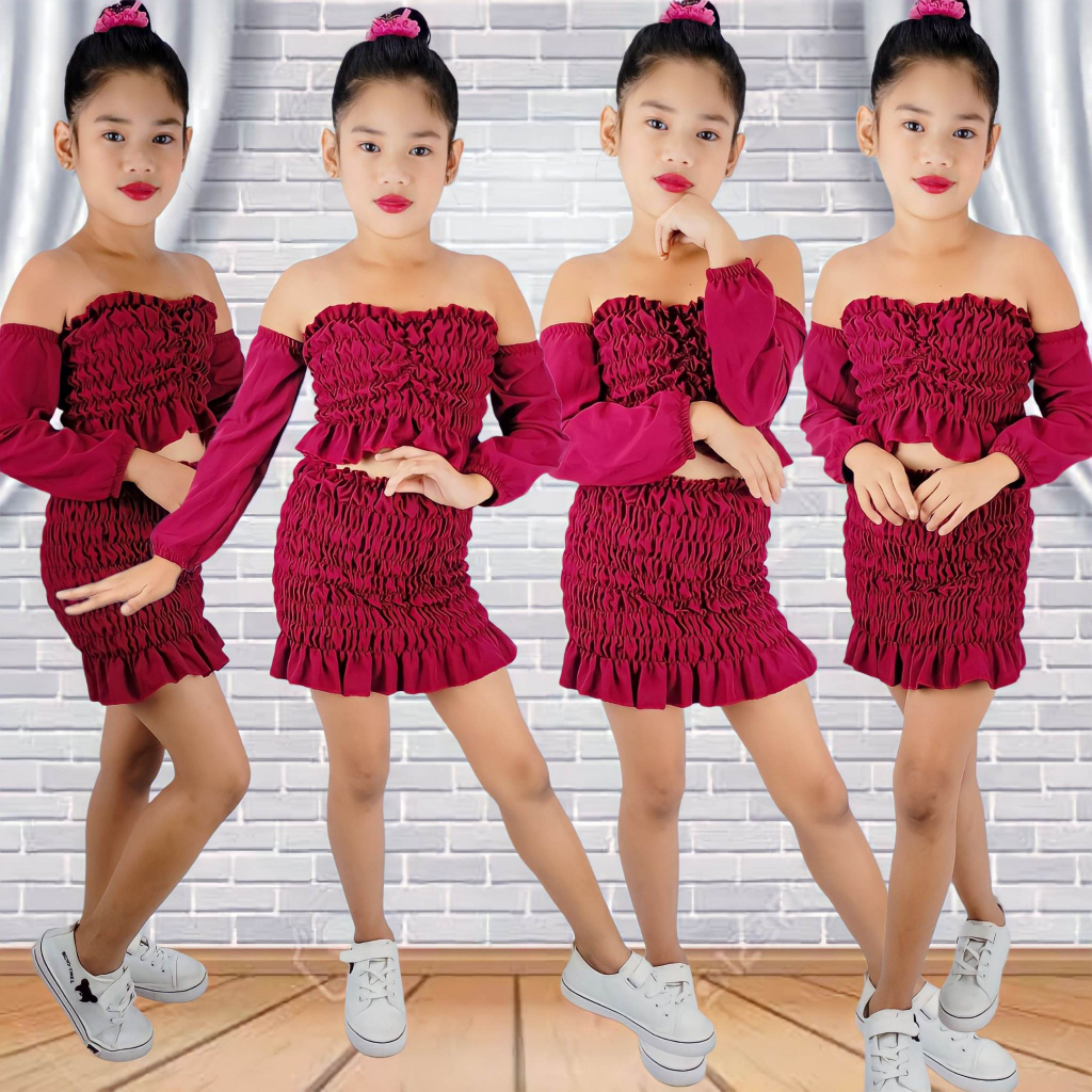 KIKAY TREND I YEZKA FIT 5-8 Y/O KIDS CUTE TERNO TOPS AND SKIRT OOTD ...