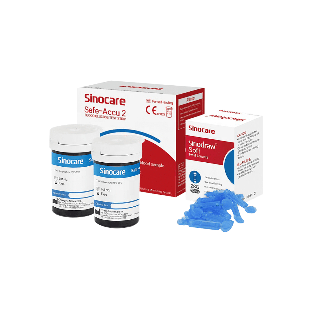 SINOCARE ACCU 2 STRIPS WITH LANCETS 50pcs/25pcs | Shopee Philippines