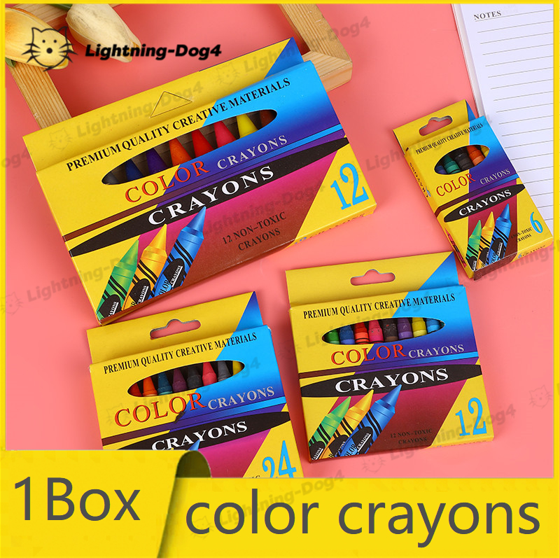 1box 6-24 color non-toxic universal crayons arts and crafts school ...