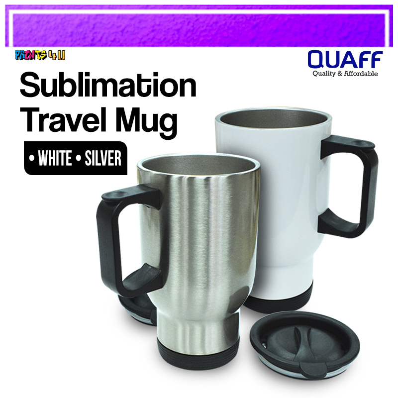 Quaff Sublimation Stainless Steel Travel Mug 450ml Cars Printable White ...