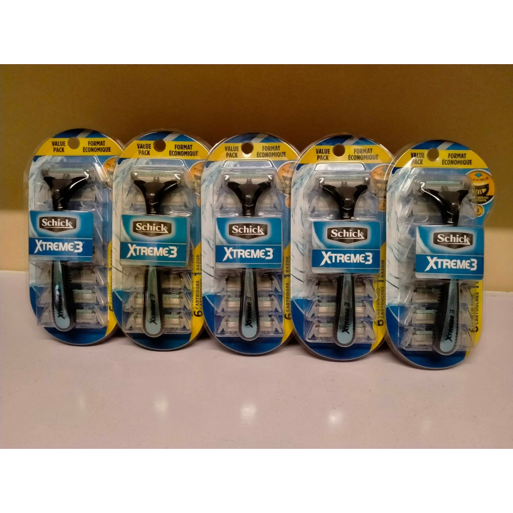 Schick Xtreme3 Razor, 3 Blades, 6 in 1 Value Pack | Shopee Philippines
