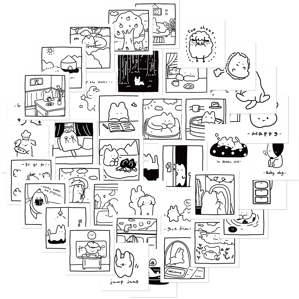 40pcs japan comics Cartoon cute Brief strokes Stickers Laptop ...