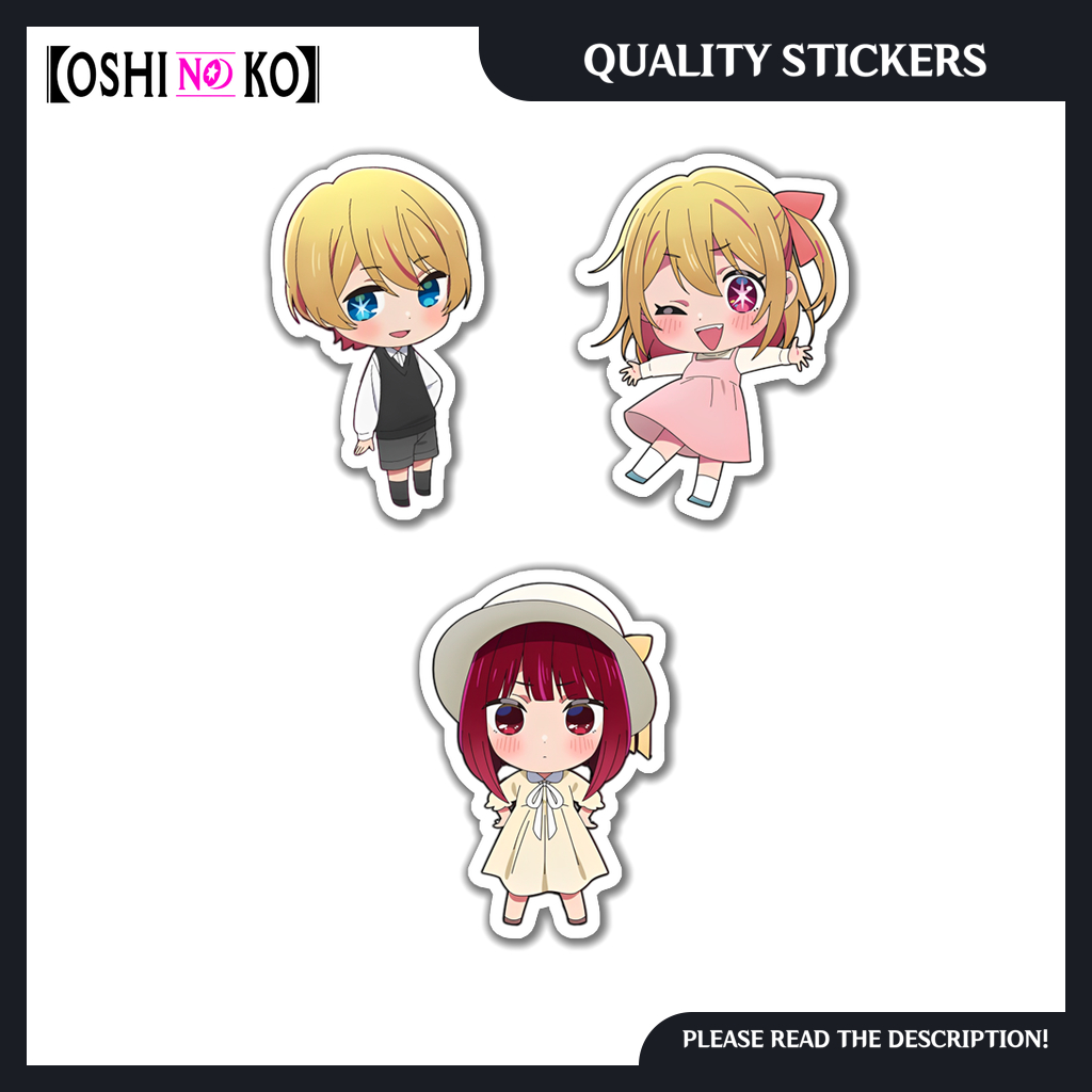 Aqua Hoshino & Ruby Hoshino & Kana Arima - Oshi no ko Anime Chibi ...