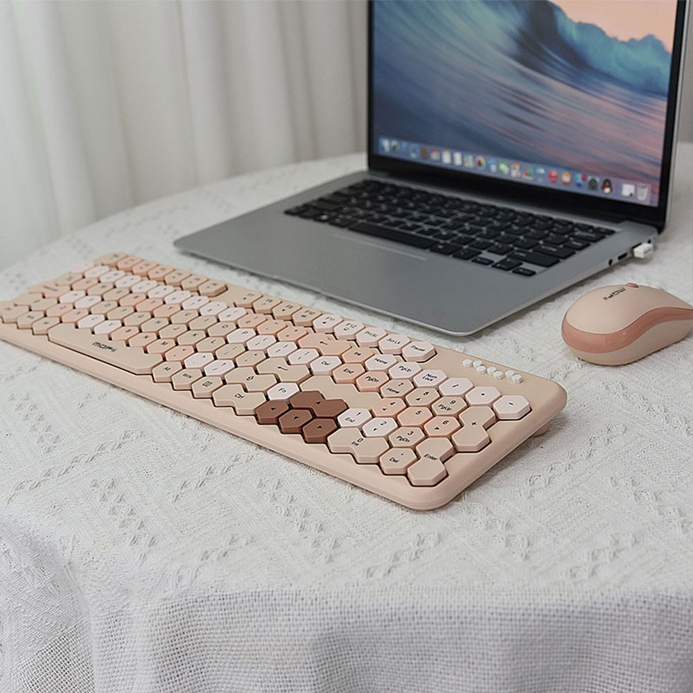 MOFii Honey S Cute Fashion Wireless Office Rhombus Keyboard and Mouse ...