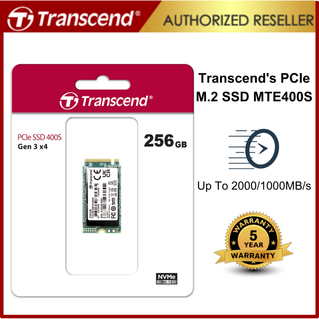 Transcend MTE400S 256G/512G/1T/2T M.2 2242 PCIe NVMe Gen3 x4 Laptop/ Internal SSD | Shopee ...