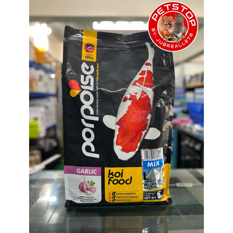 Porpoise GROWTH & Mix Koi Food with Garlic 5kg ( Medium and Large ...