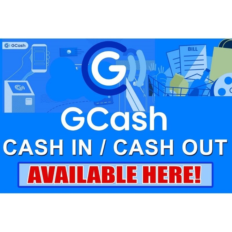 Gcash Cash in Cash out Laminated Signage A4/A5 size | Shopee Philippines
