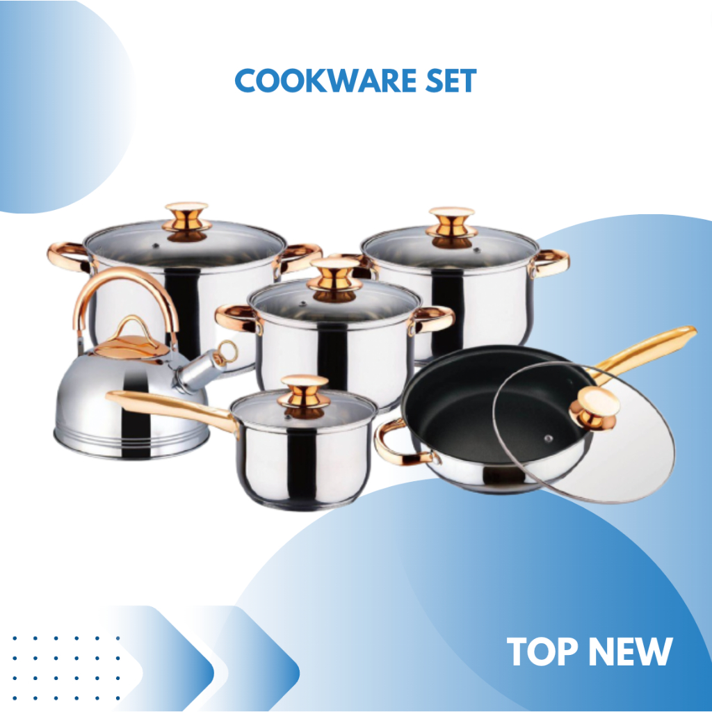 Non stick Cookware Set Induction Cookware stainless cooking pot ...