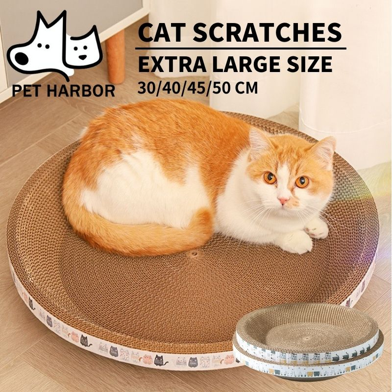 Cat Scratches Round Board Bed Kitten Toy Scratching Cardboard High ...