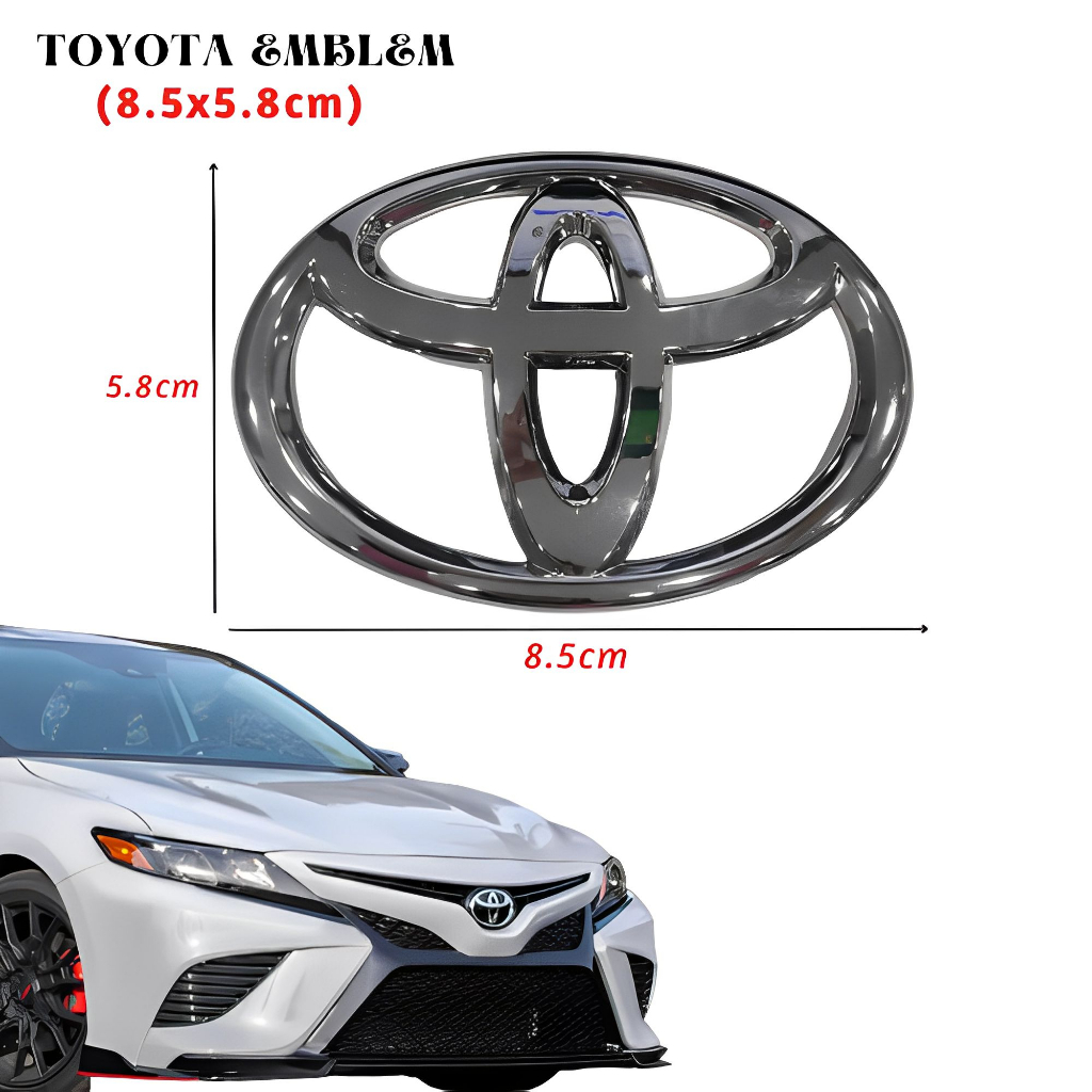 COS TOYOTA Car Logo Emblem Car Front Grille Emblem Logo Rear Trunk ...