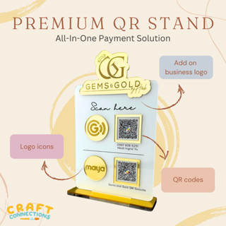 QR Code Stands- High Quality Acrylic QR Standees for Gcash, BDO, BPI ...