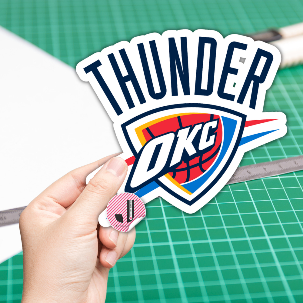OKLAHOMA CITY THUNDER STICKER | NBA WATERPROOF STICKER | NBA LOGO ...