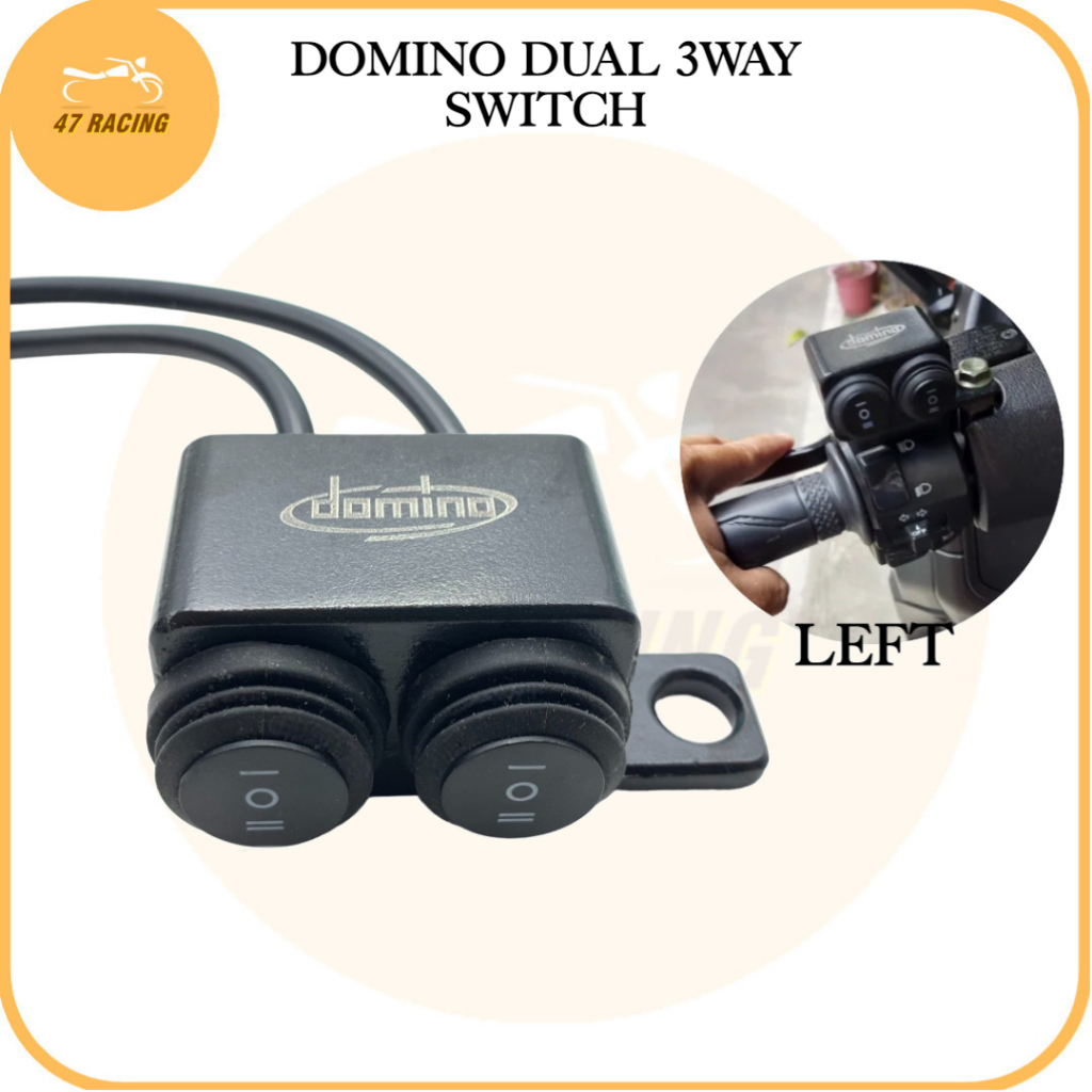 47Racing Motorcycle Domino Dual Mini Driving Light Switch 3 Way Switch ...