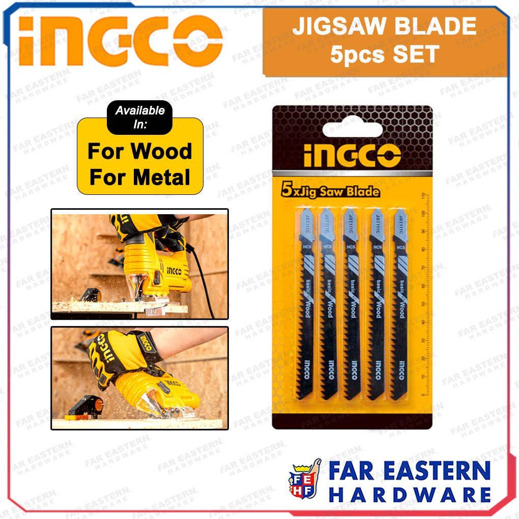 INGCO Jigsaw Blade for Wood | Metal 5pcs Set INAC | Shopee Philippines