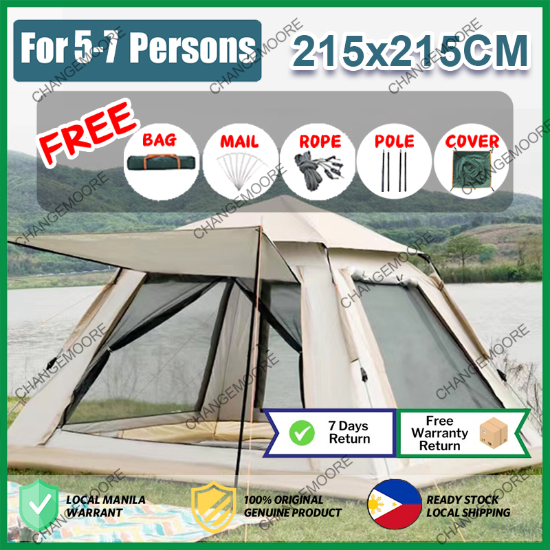 CHANGEMOORE Tent Camping Tent Waterproof 4/6 Person Camping Double ...
