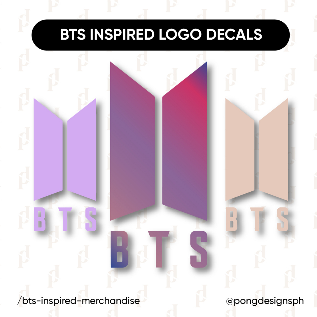 BTS Logo Decals Waterproof for Laptops, Tumblers, Cars, Notebooks ...
