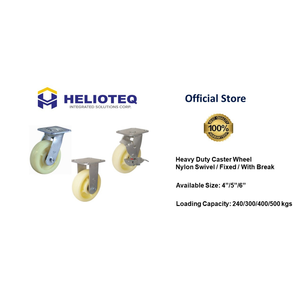 HEAVY DUTY NYLON CASTER WHEEL available size: 6inches | Shopee Philippines