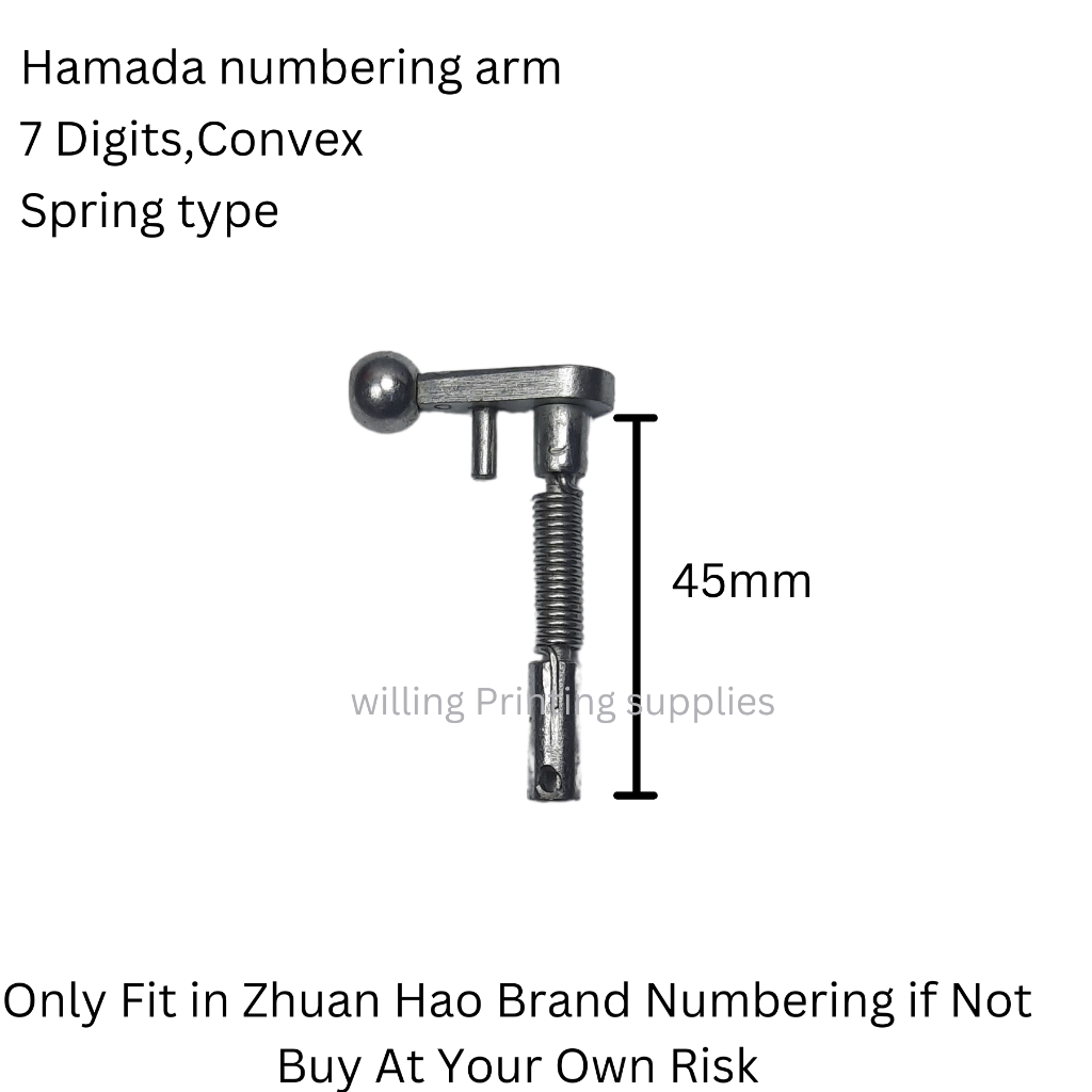 Hamada Numbering Arm (7 Digits) Convex, Spring Type | Shopee Philippines