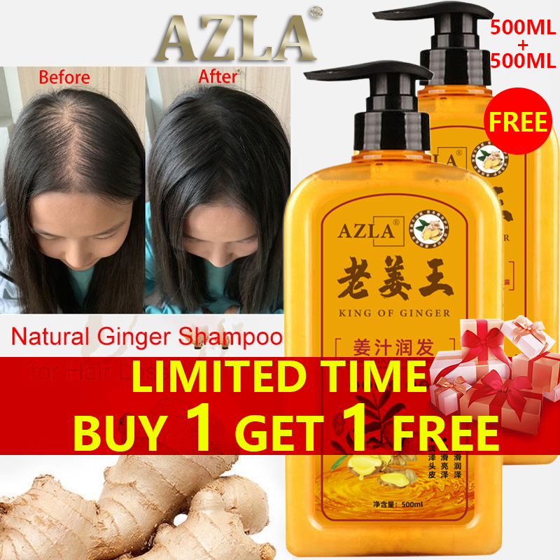 AZLA Ginger Hair Shampoo Fast Regrowth Hair Thick Anti-Hair Loss Anti ...